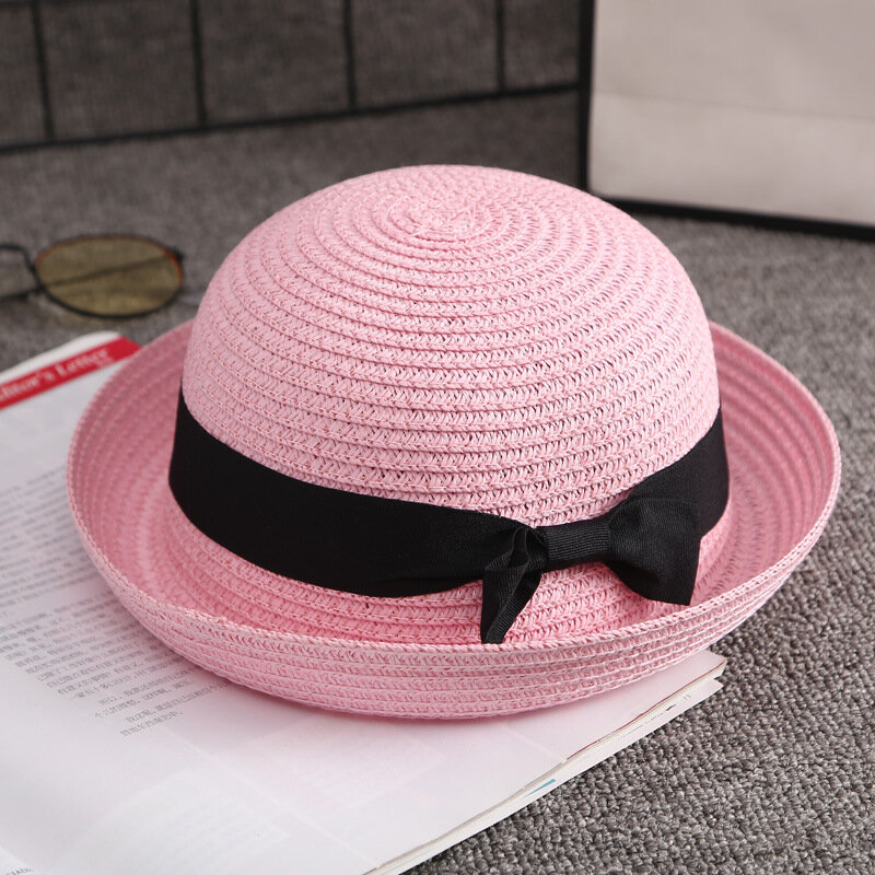 Детская соломенная шляпа, шляпа для родителей и детей, солнцезащитная шляпа от солнца, летняя шляпа для мальчиков и девочек, детская шляпа, летняя шляпа от солнца,