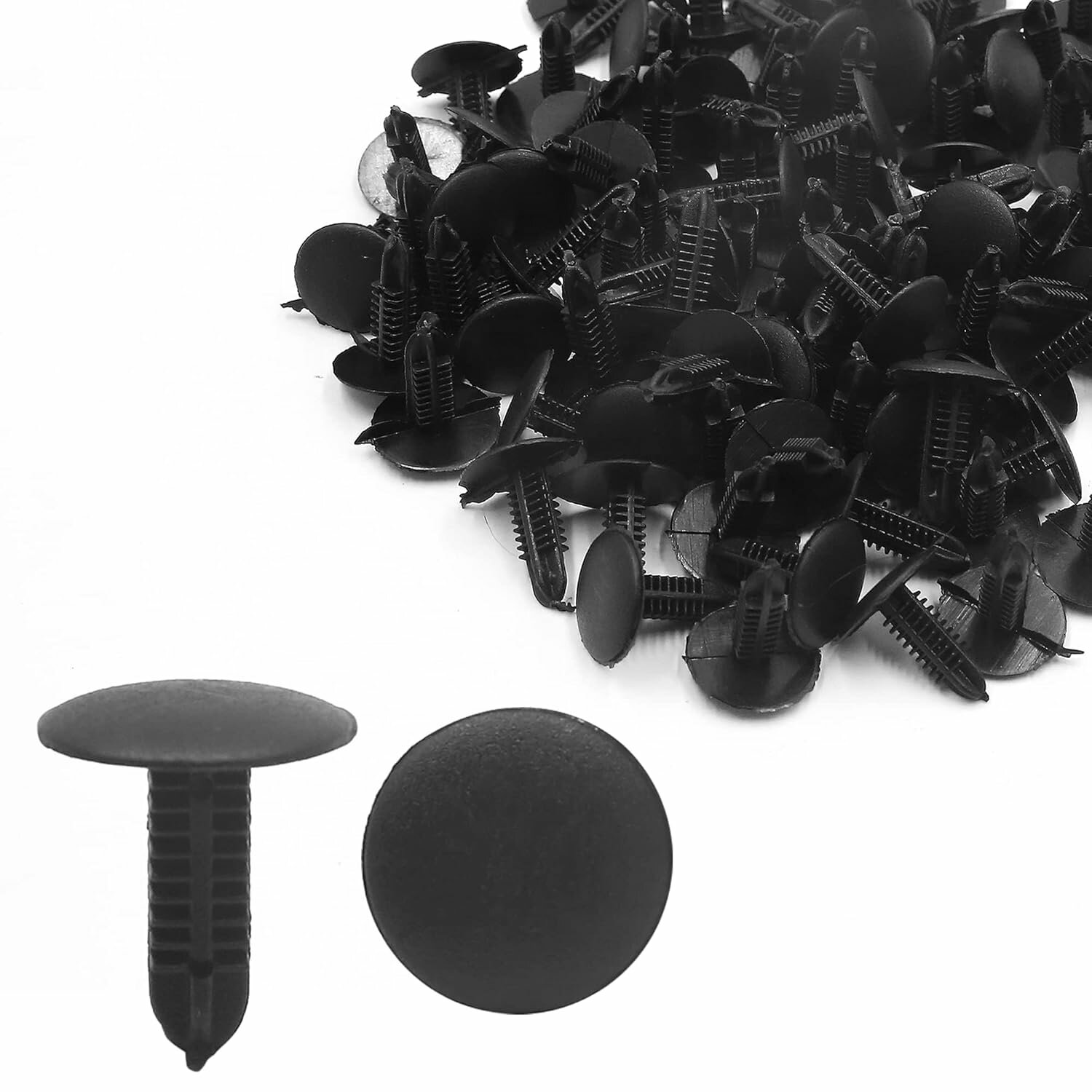 100 шт, универсальные зажимы с отверстиями диаметром 5x4 мм, пластиковые заклепки, черные зажимы для отделки бампера ав