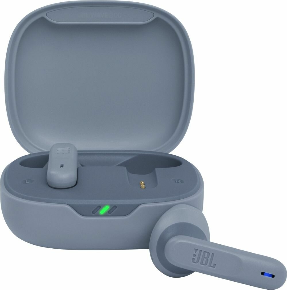 Наушники беспроводные с микрофоном JBL Wave 300TWS, USB Type-C, синий TWS USB Type-C