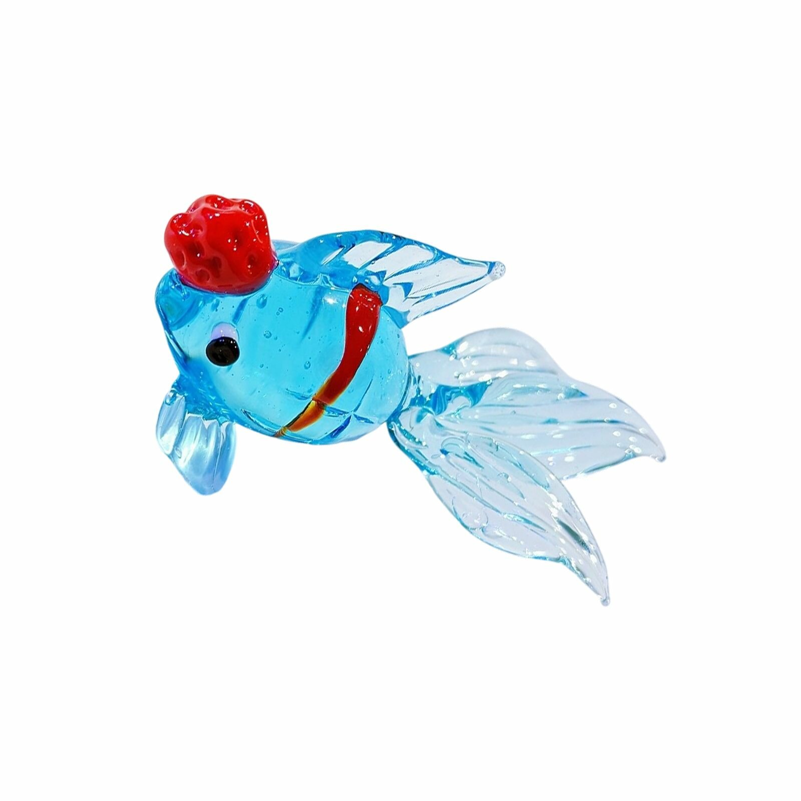 Стеклянная фигурка золотых рыбок в китайском стиле традиционный декор для книжных полок