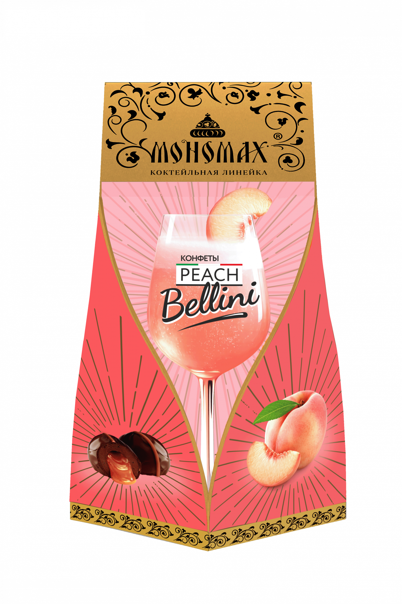Набор конфет Кондитерская фабрика Пермская "Мономах Беллини Персик" 160г