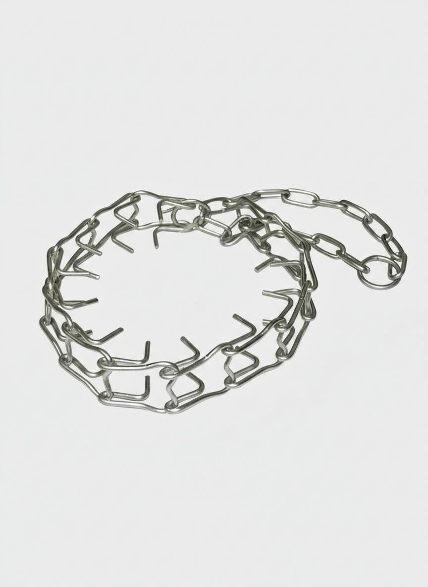 Ошейник строгий проволочный, сварная цепь, 4 мм, 30-52 см Зооник