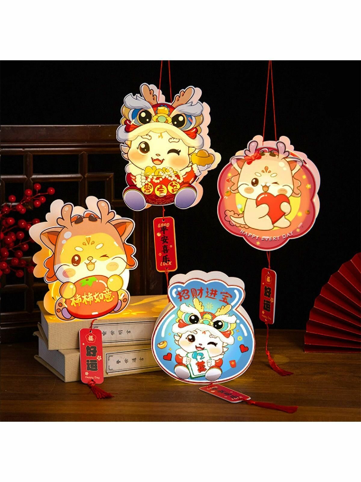 1 комплект портативного светящегося фонаря 2024 года Дракона DIY New-WQ15