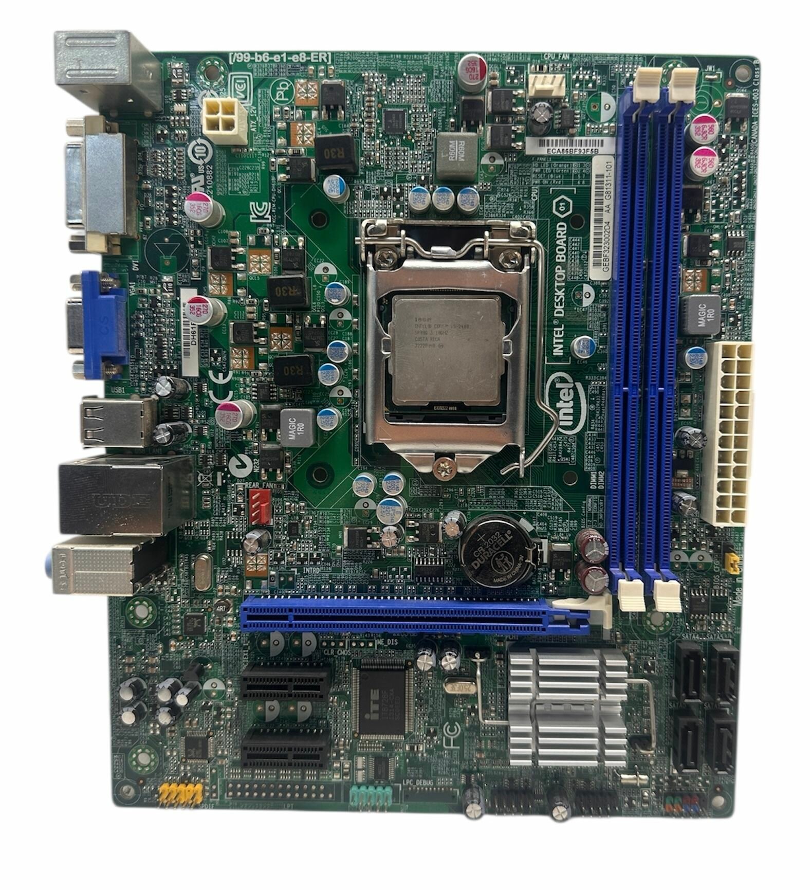 Материнская плата Intel DH61BF + I5-2400 Socket 1155