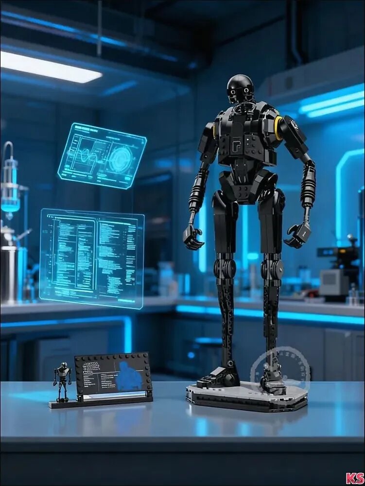 Блоки сборки роботов безопасности K-2SO, Star Wars из пластика, 845 деталей