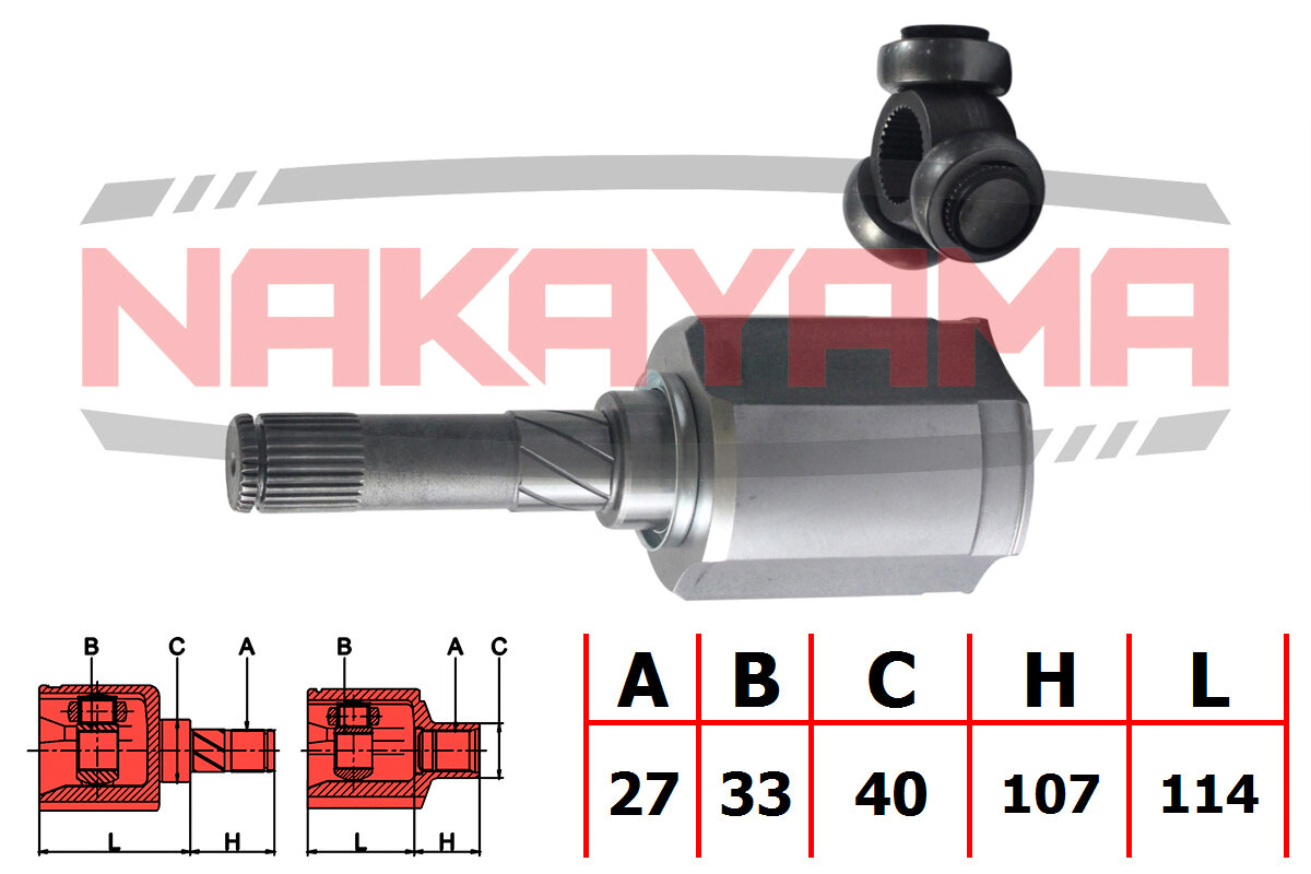 ШРУС внутр. К-КТ левый NISSAN QASHQAI J10F 06-, QA