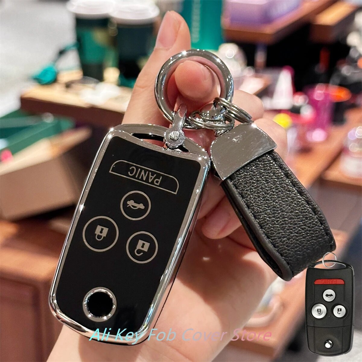 Автомобильный брелок черный с брелоком для Honda Acura