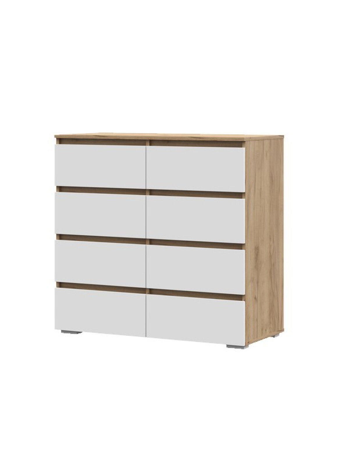 Комод "Хелен КМ 04" белый +крафт Huge Mebel. Ширина 1002 Высота 958. Комоды