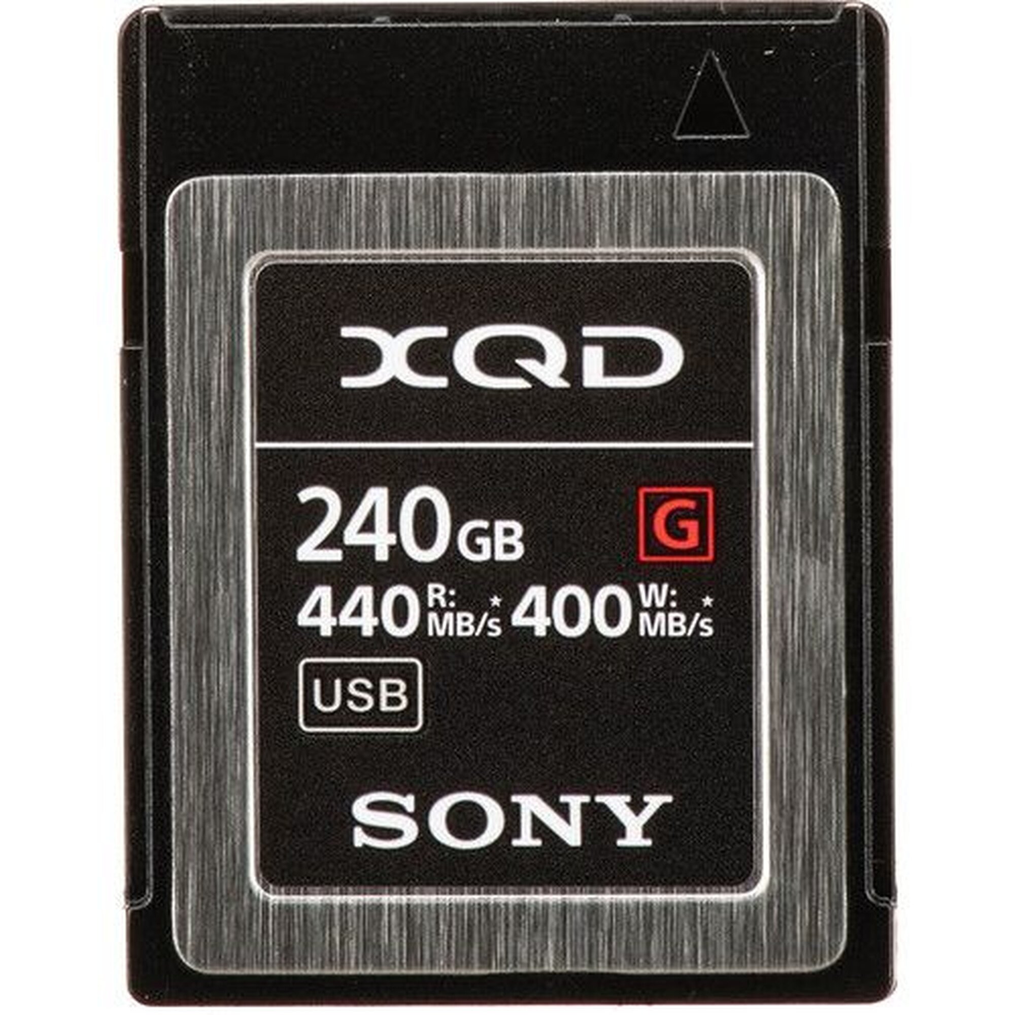 Карта памяти Sony XQD XD-G, 240ГБ, скорость чтения 440МБ/с, скорость записи 400МБ/с