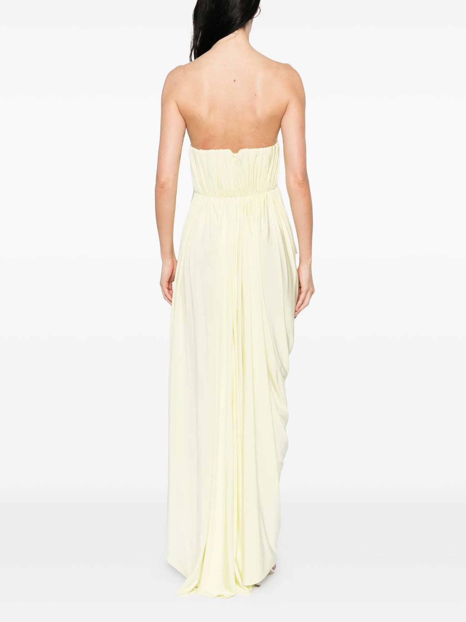 Платье Stella McCartney Draped midi dress, размер 40, светло-желтый — фото 1