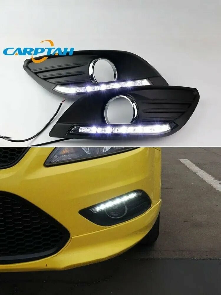 Фары автомобильные, Огни дневные ходовые, 2 шт, арт. Форд Фокус II рестайлинг 07-11