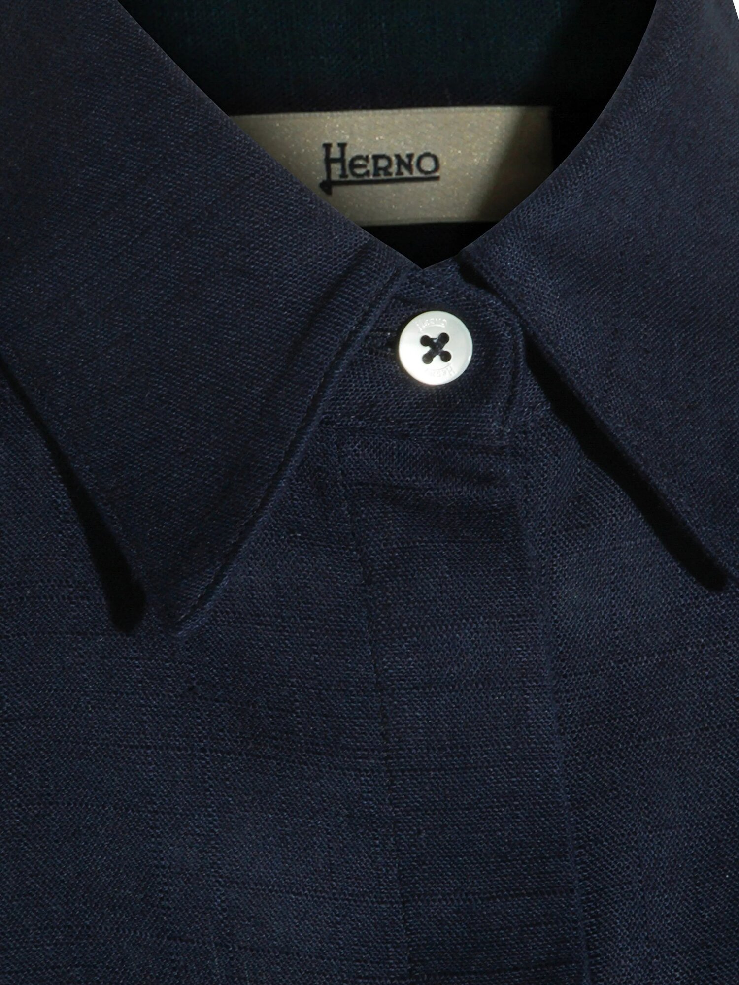 Рубашка Herno Button-fastening shirt, размер 46, Синий принт — фото 1