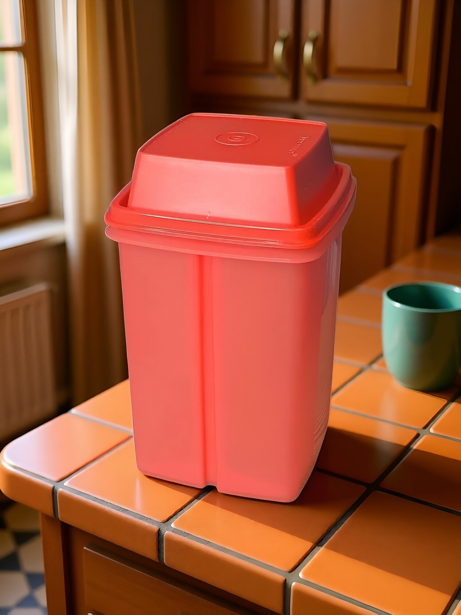 TUPPERWARE Деликатесница красного цвета объемом 2,1 л.