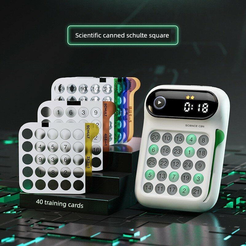 Устройство Schulte Grid для развития концентрации детей 6+ - Стандартный набор с 40 картами, обучающая игрушка для