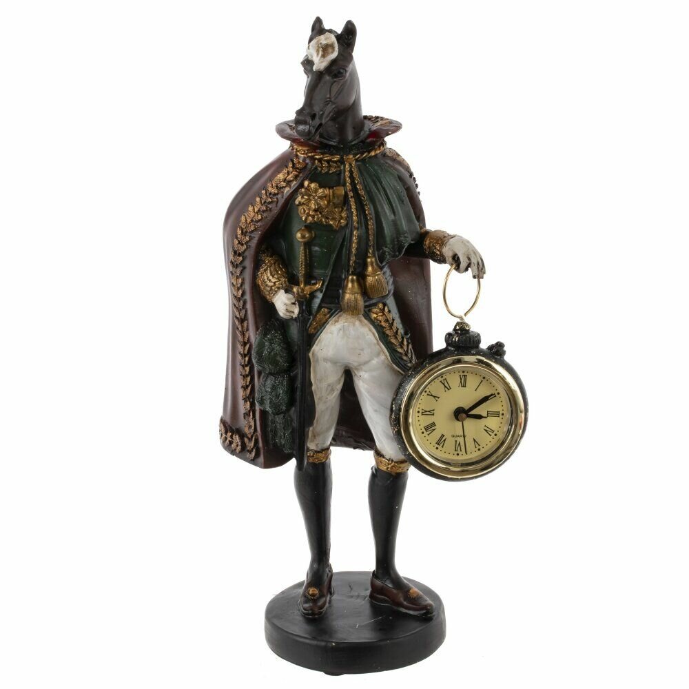 Часы настольные "Конь" D4см, 12х8х25см