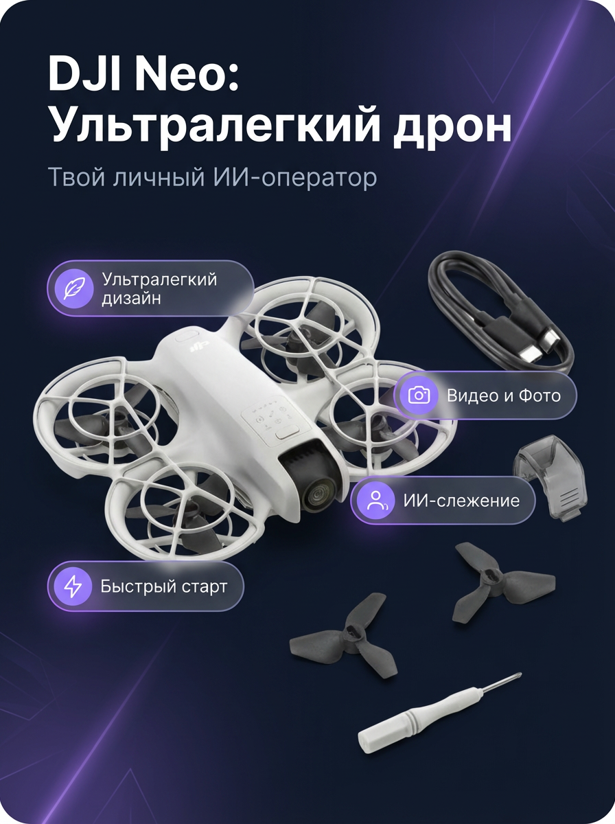 Квадрокоптер DJI Neo (No RC) без пульта