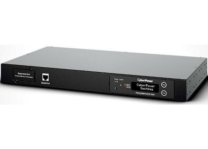 CyberPower ATS PDU20MHVCEE10AT 2U type, 16Amp, plug IEC 309 16A, (8) IEC 320 C13 (2) IEC 320 C19
