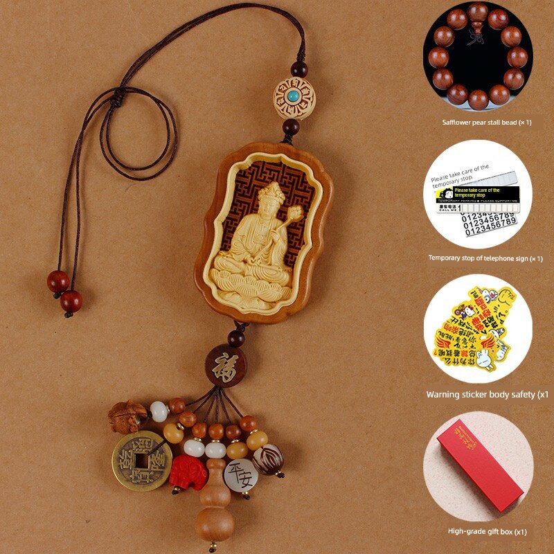 Подвеска для автомобиля из самшита «Будда», новая модель 2026 года, высококачественное украшение для салона автомобиля,