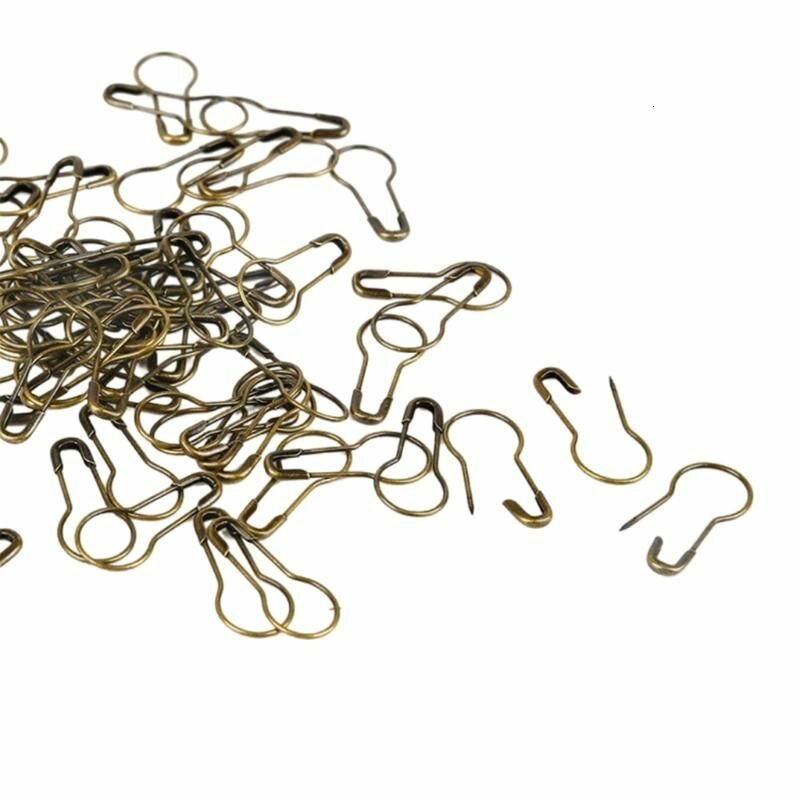 100 шт. цветных булавок-маркёров для вязания, Бронза