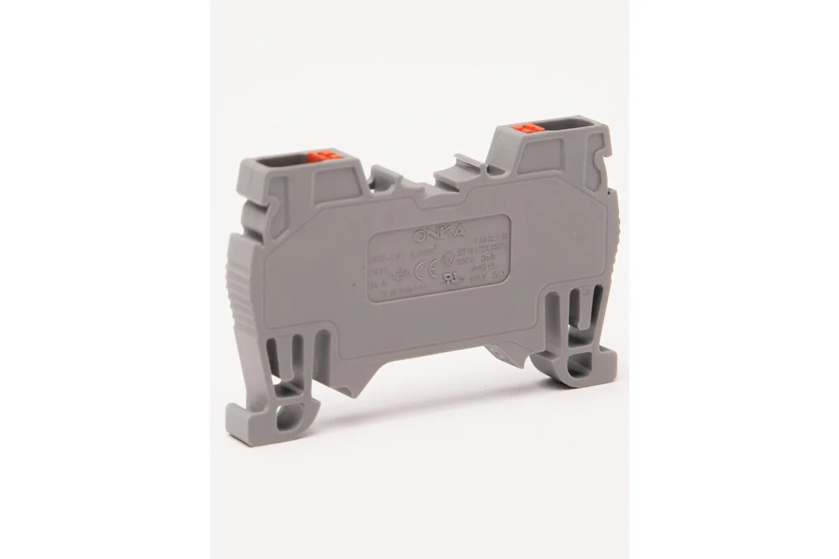 Клемма пружинная Onka OPK 2,5 кв мм серый материал пластик+металл подключение проводов до 35 мм²