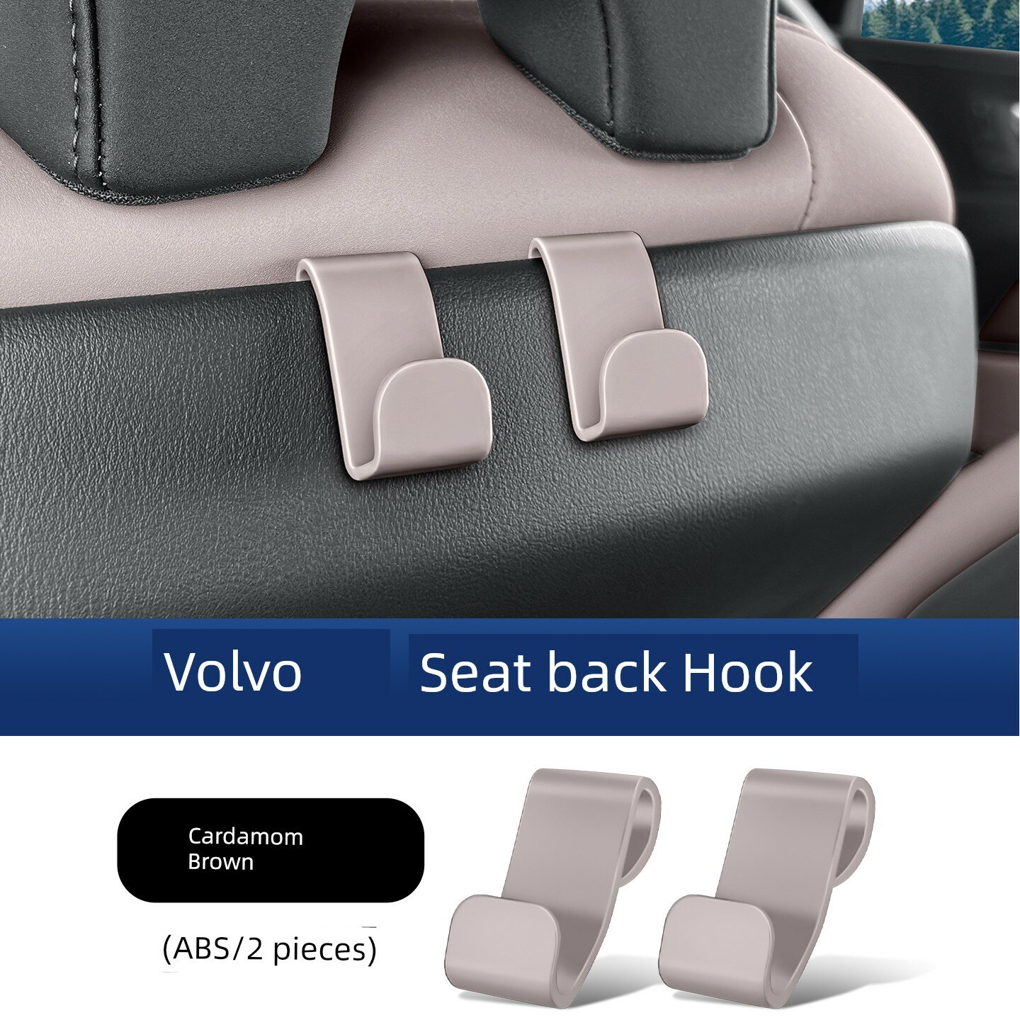 Volvo Ручка для спинки сиденья OEM кремовый, 2 шт. для салона автомобиля