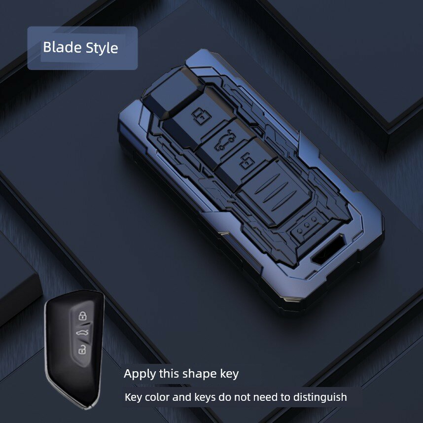 Чехол для ключа Volkswagen ID.4, Passat, Tiguan, Touran — черный воин, одинарная оболочка для автомобильных ключей