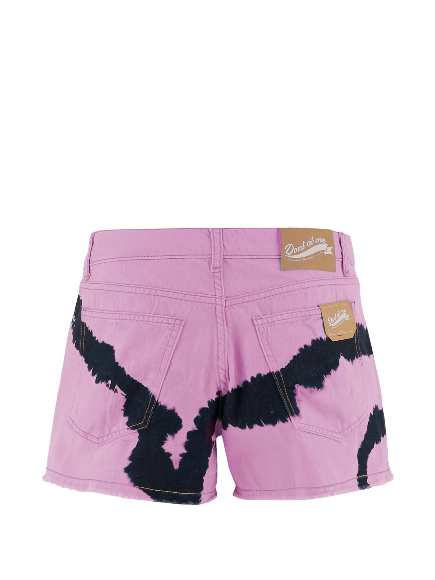Шорты DON'T @ ME Tie-dye denim shorts, размер XS, кораллово-розовый — фото 1