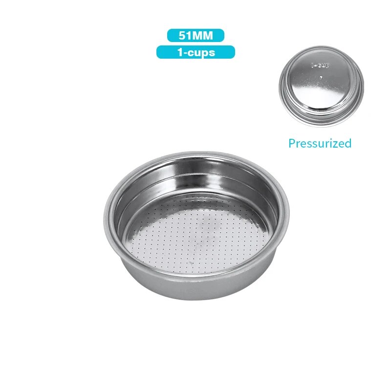 Фильтр-корзина из нержавеющей стали для кофемашины 51mm 1cup Pressure