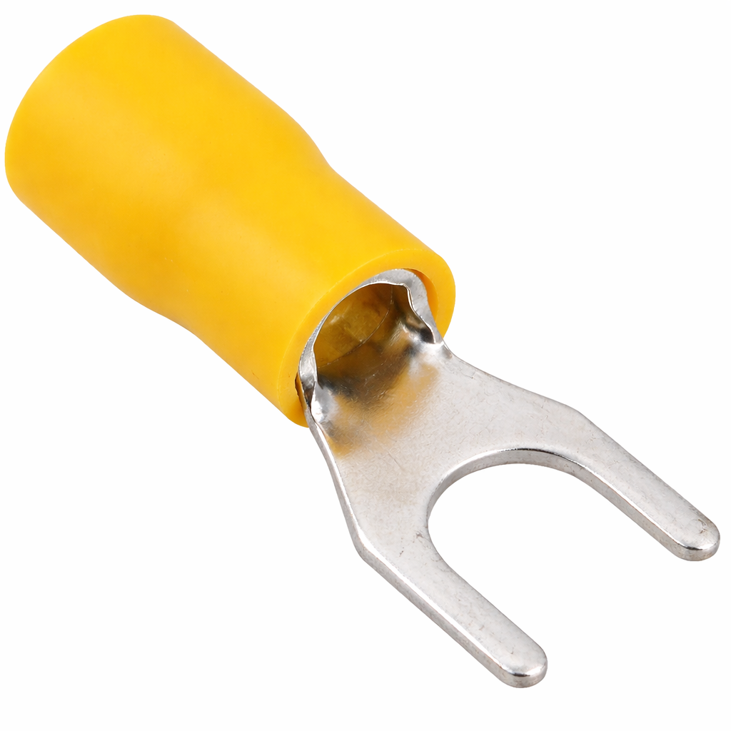 Наконечник Generica НВИ 5,5-5 вилка 4-6мм, латунь, ПВХ изоляция, луженый, желтый, 100шт