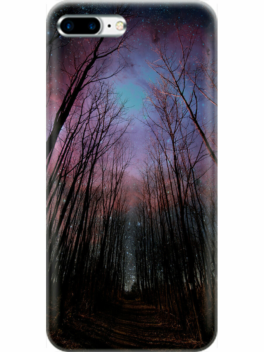 Силиконовый чехол на Apple iPhone 8 Plus / 7 Plus / Эпл Айфон 7 Плюс / 8 Плюс с рисунком "Тропа и звездное небо"