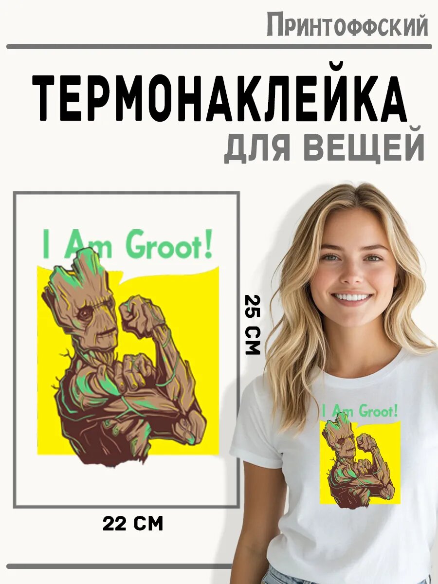 Термонаклейка для одежды и аксессуаров DTF-печать грут — фото 1