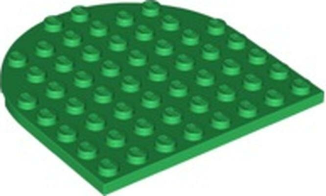 Деталь Lego 41948 Plate, Round 8 x 8 Rounded End
