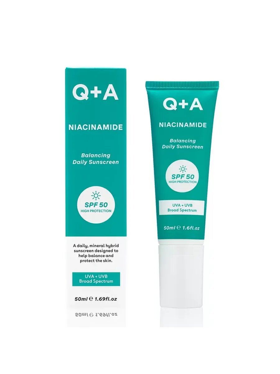 Q+A Niacinamide Balancing Daily Sunscreen SPF50 Солнц 50 мл