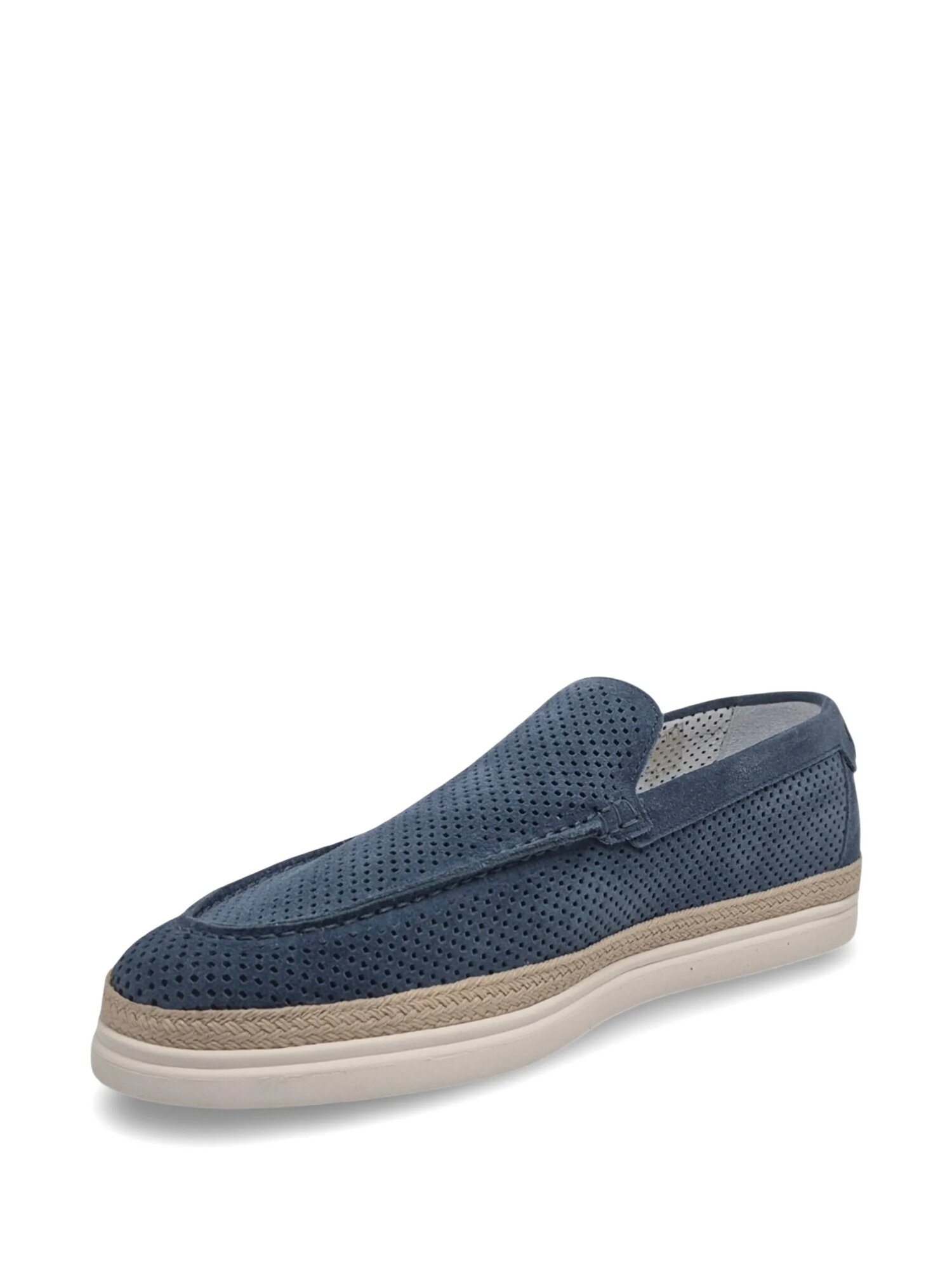 Лоферы Barrett Perforated suede loafers, размер 6.5, blue — фото 1