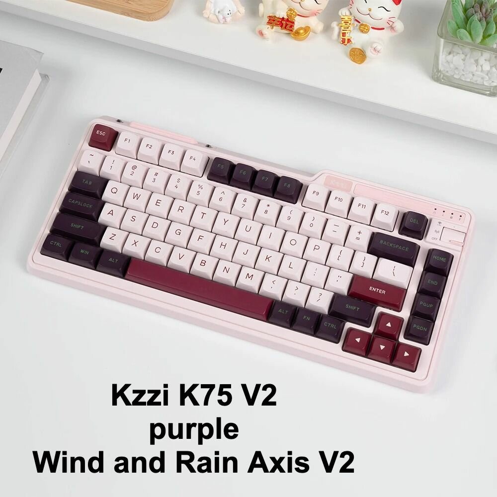 KZZI K75 V2 Игровая механическая клавиатура с тремя макетами беспроводной связи Bluetooth