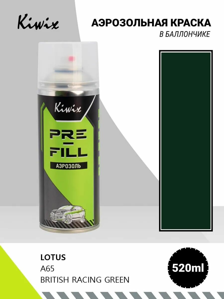 Аэрозольная краска LOTUS A65 BRITISH RACING GREEN 520мл