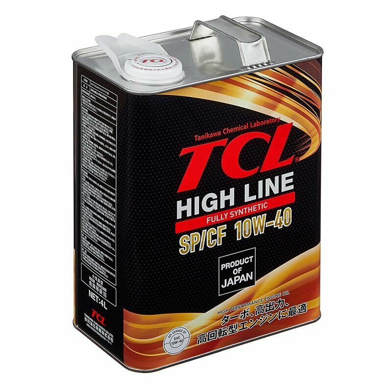 10W-40 Масло моторное TCL High Line SP/CF, Синтетическое, 4 л