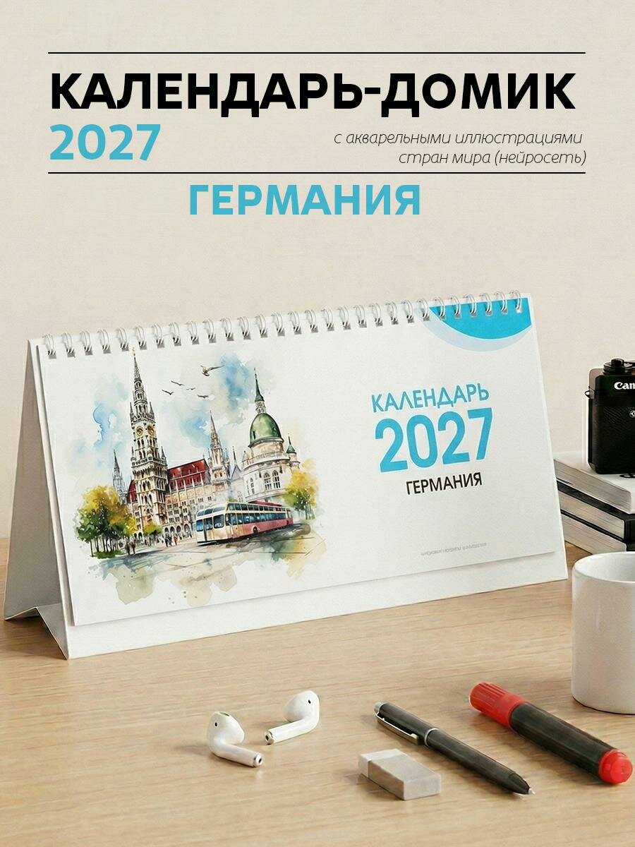 Календарь настольный домик 2027 Германия