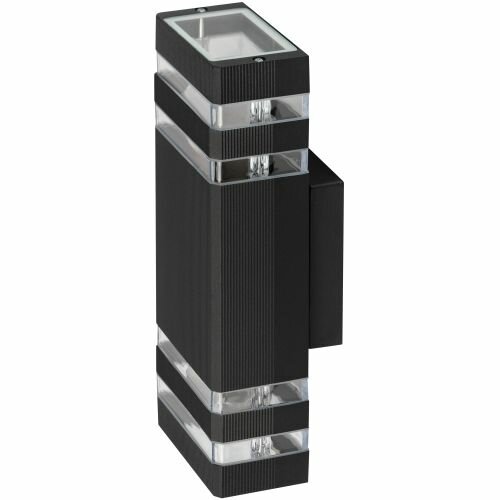 Светильник "Астрея" GBW-101-BL-0310 max 30Вт 2хE27 IP54 230В 310х110х95 уличный настен. вверх/вниз черн. Эра Б0069591