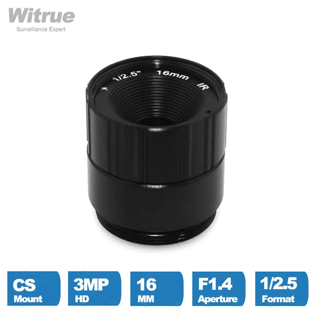 Объектив видеонаблюдения Witrue WI-FL1614-3MP-A 16 мм