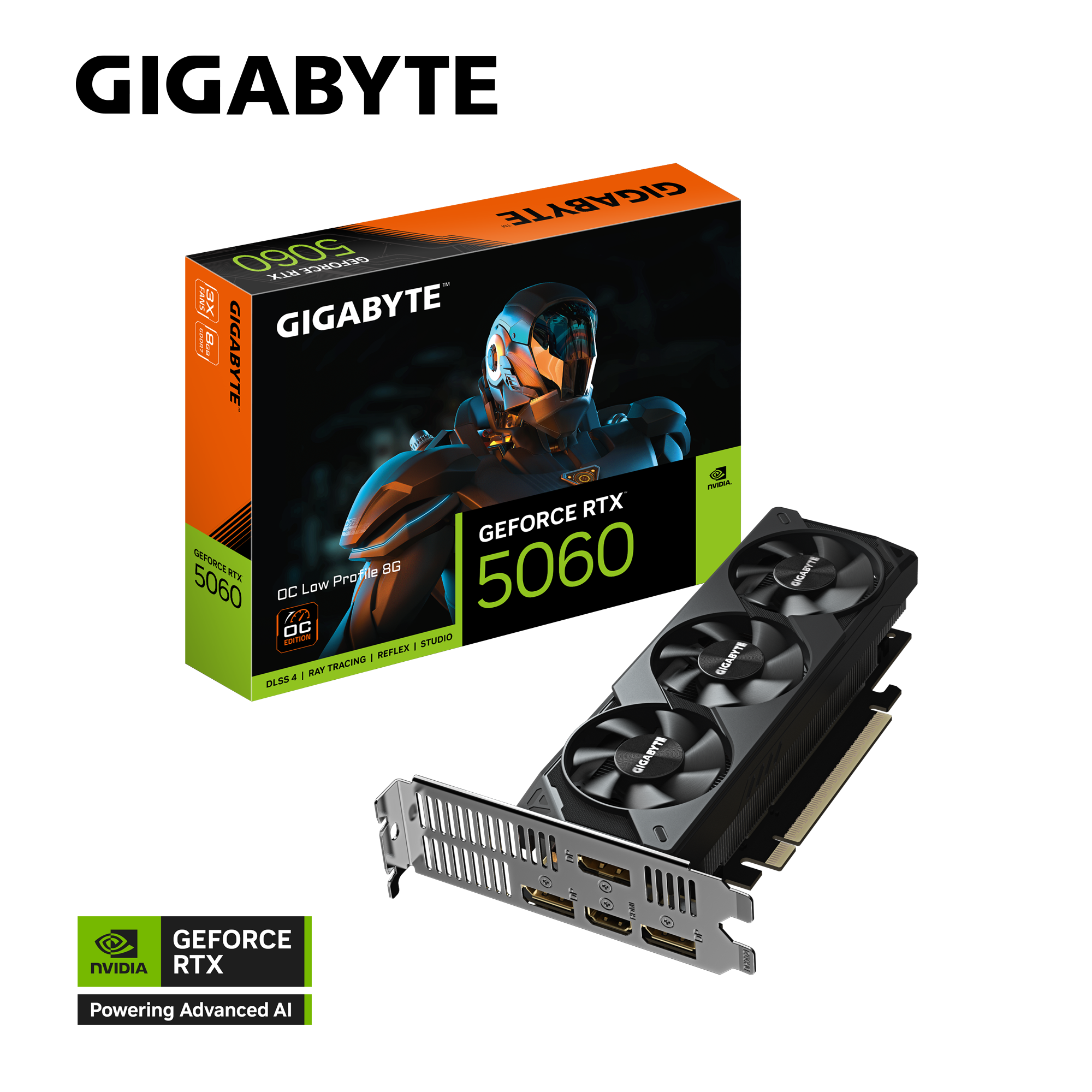 Видеокарта GIGABYTE GeForce RTX 5060 LP OC 8GB #GV-N5060OC-8GL