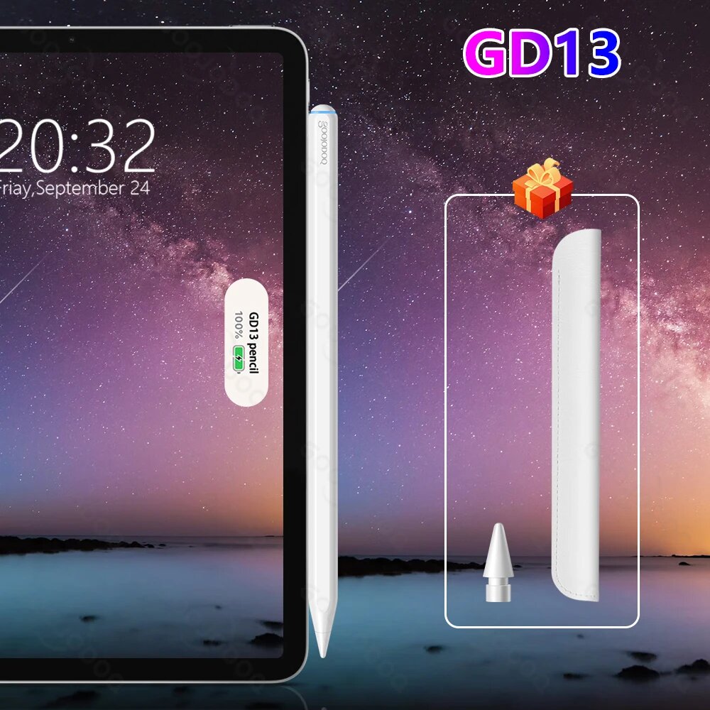 Стилус GD13 для iPad с 1 белым наконечником