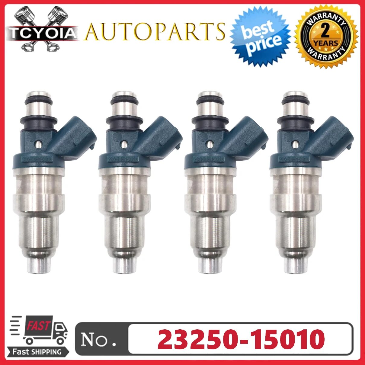 4 шт./компл. топливных форсунок 23250-15010 23209-15010, подходят для Toyota Tercel 1.5L 1991-1994 гг.