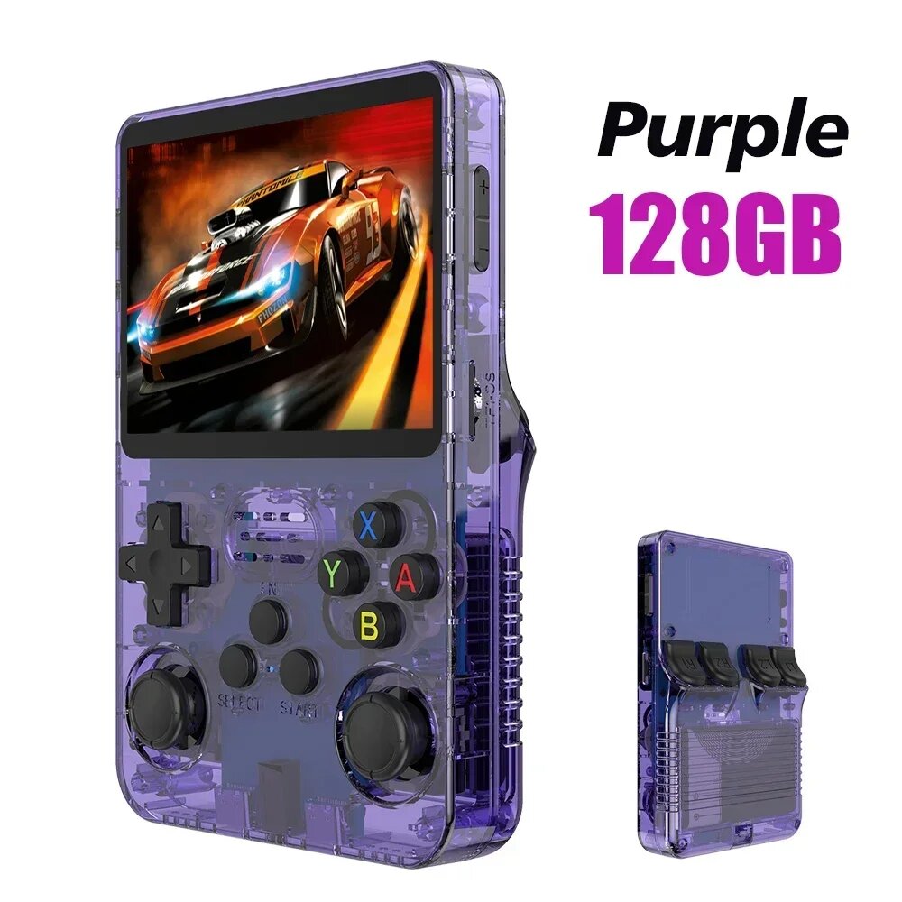 BOYHOM R36S Портативная игровая консоль 64ГБ Фиолетовый, Purple 128G