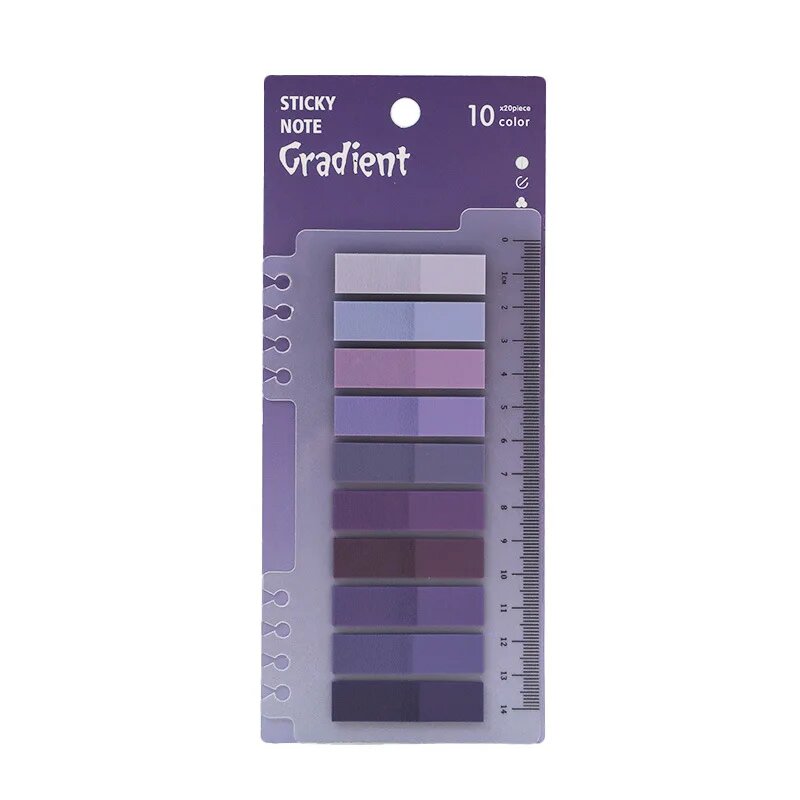 Индексные стикеры Gradient, 10 цветов, фиолетовый, Color: 6