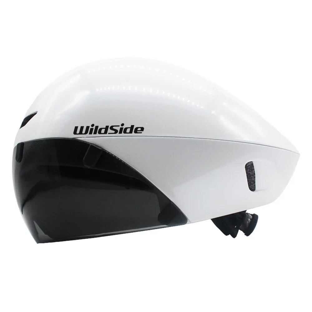 Мужской велосипедный шлем Wildside TT черного цвета Белый, WHITE