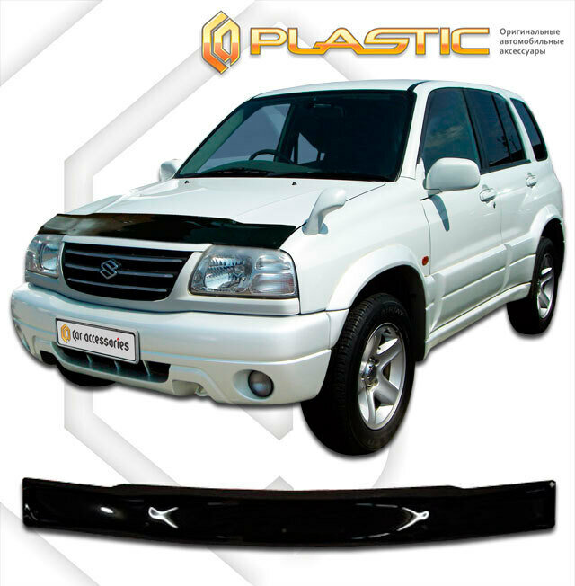 Дефлектор капота Suzuki Escudo 1997-2005 Черный глянцевый СА Пластик