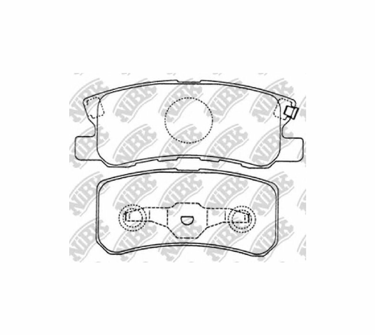 Тормозные колодки задние NIBK PN3450 для а/м MITSUBISHI ASX (GAW), MITSUBISHI OUTLANDER II (CWW)