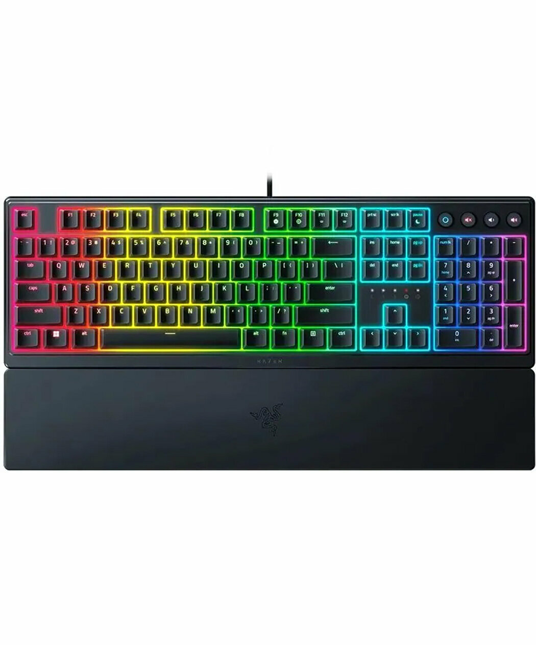 Клавиатура проводная Razer Ornata V3, RGB подсветка, черный (RZ03-04460800-R3R1)