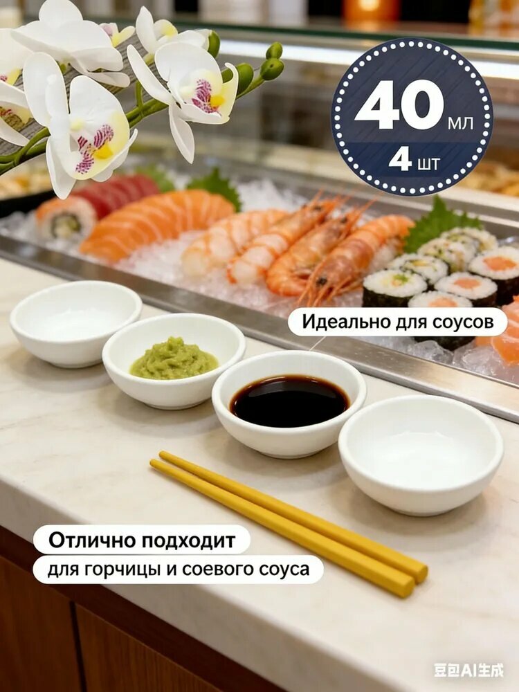 Соусник "Olivia1/1", диаметр 6.99 см, 4 шт